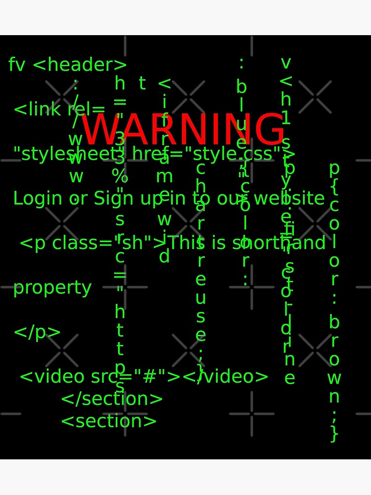 Warning, programming concept design Premium Matte Vertical Poster sold ...
