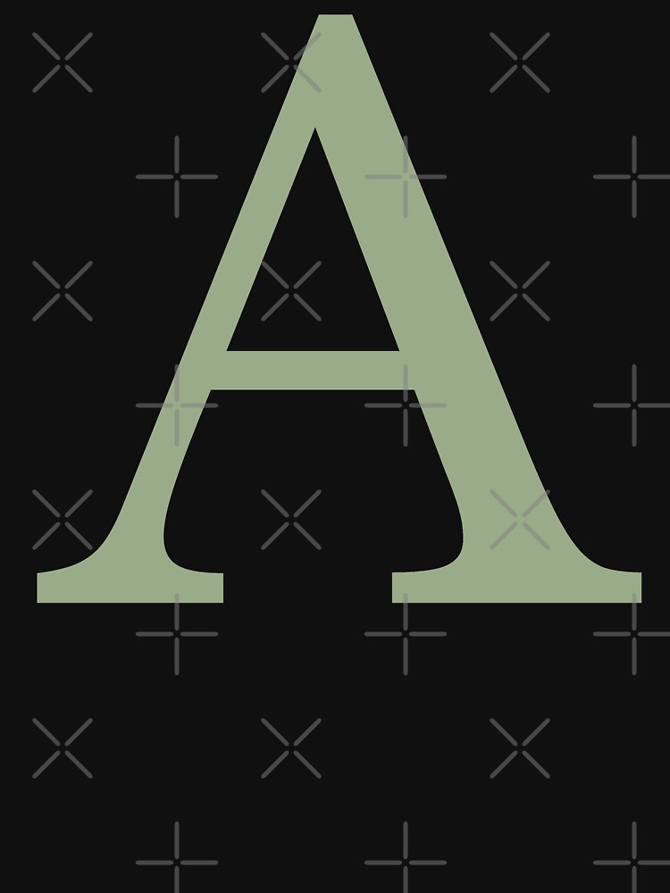 "Letter A - Sage Green Color" T-shirt for Sale by FunStudio | Redbubble ...
