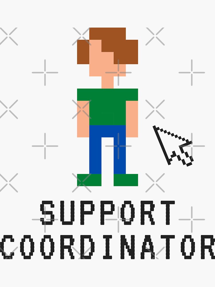 "Male Support Coordinator T-shirts" Sticker for Sale by DGAus | Redbubble