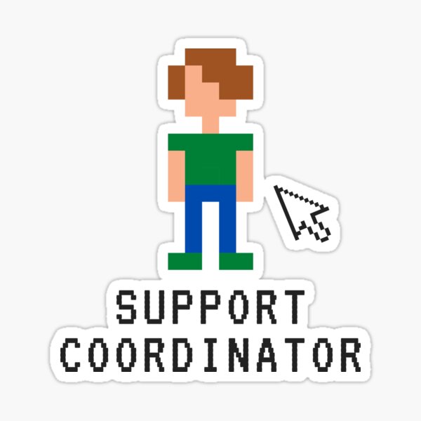 "Male Support Coordinator T-shirts" Sticker for Sale by DGAus | Redbubble