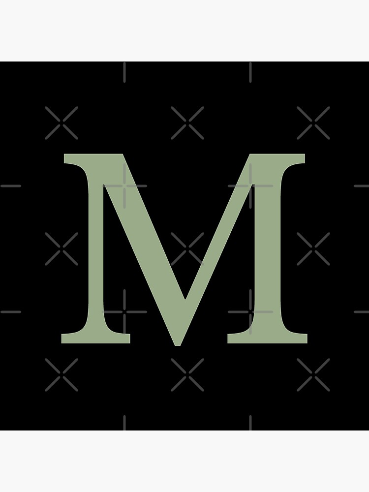 "Letter M - Sage Green Color" Poster for Sale by FunStudio | Redbubble