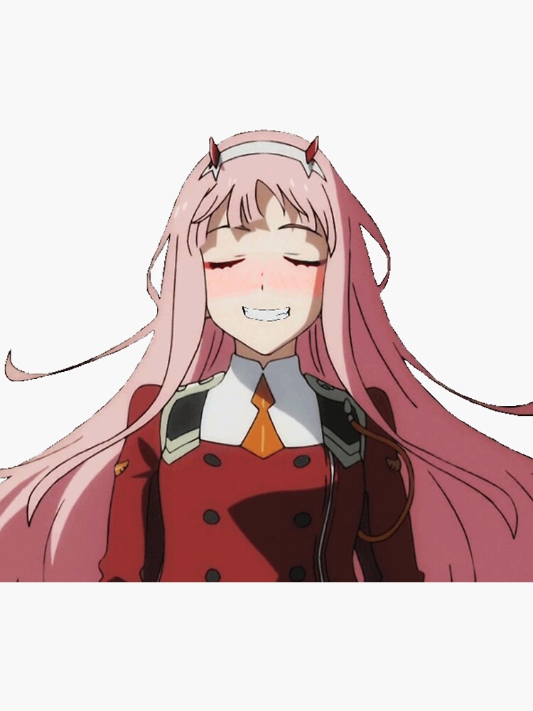 "zero two blush" Sticker for Sale by snailhunter66 | Redbubble