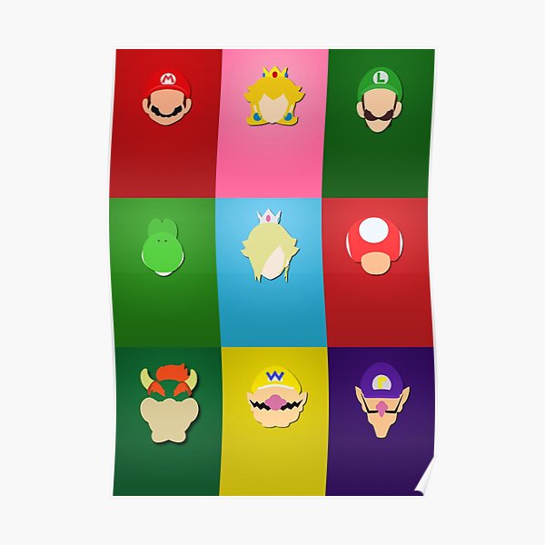 "Minimalist Video Game Characters" Poster for Sale by Apogeesus | Redbubble