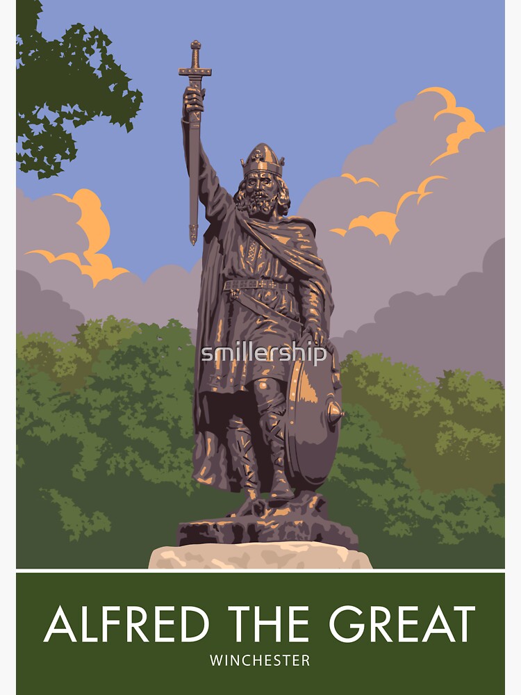 "Alfred the Great, Winchester" Sticker for Sale by smillership | Redbubble