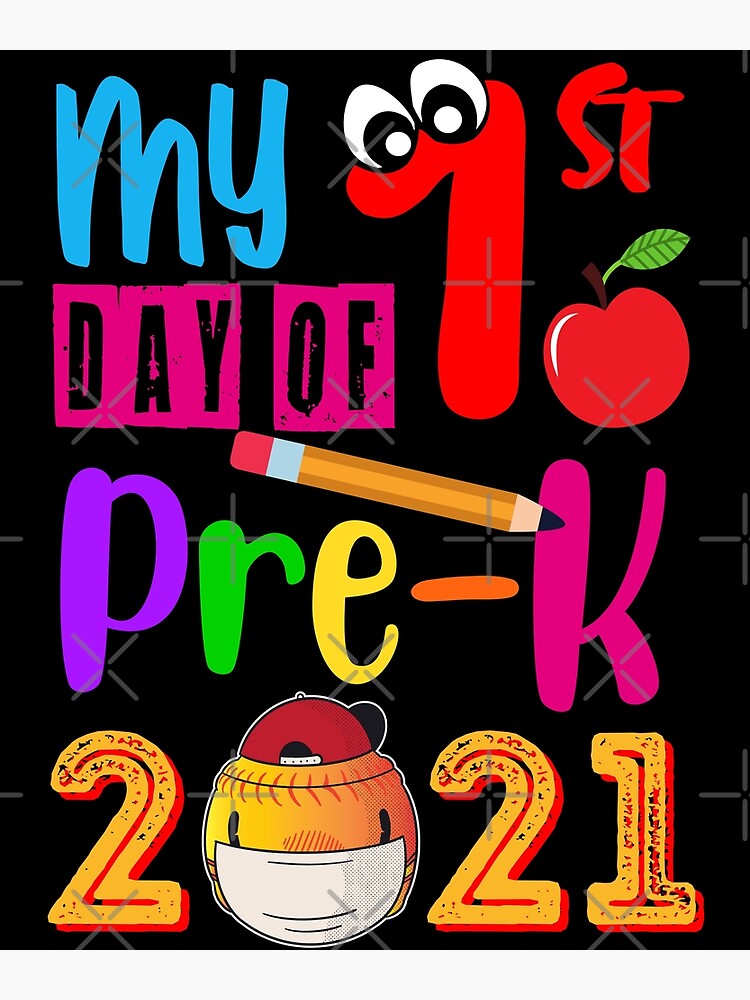 Lámina fotográfica «Camiseta preescolar para niños, mi primer día de ...