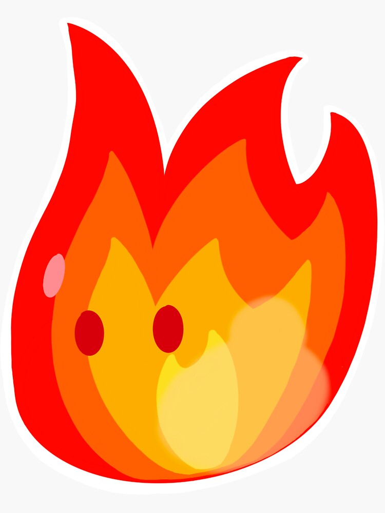 "Fire Slime" Sticker for Sale by onyxredfox | Redbubble