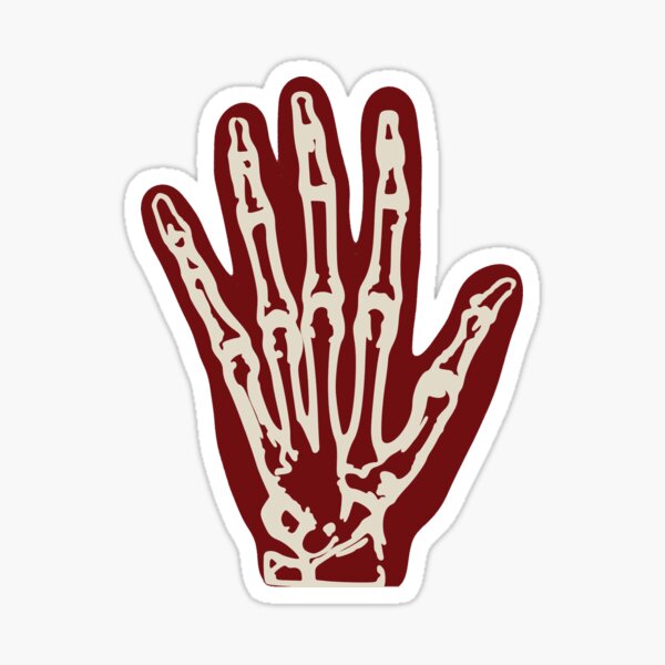 "Xray Hand Five Fingers" Sticker for Sale by MOP-tees | Redbubble