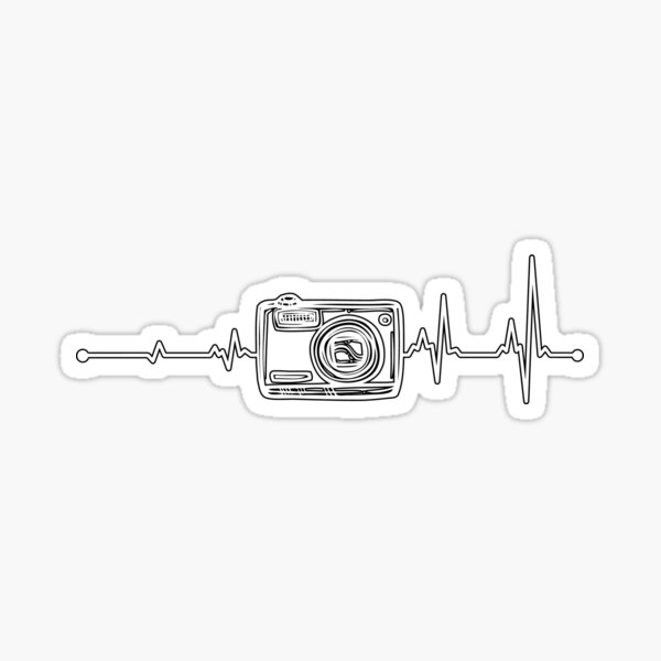 "Heart Line Camera" Sticker for Sale by Emoticon1802 | Redbubble