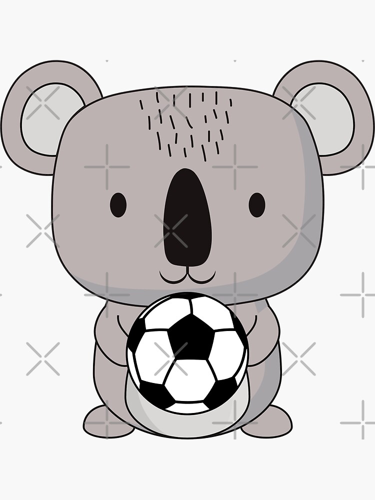 "Cute Koala With Soccer Ball" Sticker for Sale by ijdesigns | Redbubble