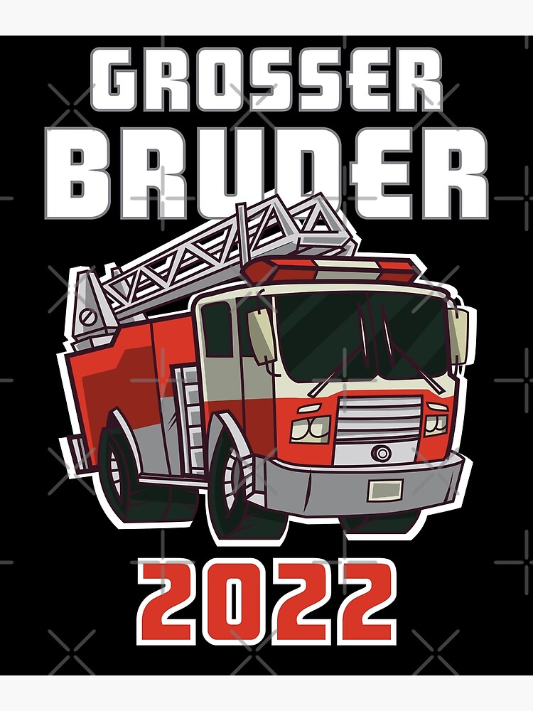 "Siblings Big Brother 2022 Fire Engine" Poster by maddinstgt | Redbubble