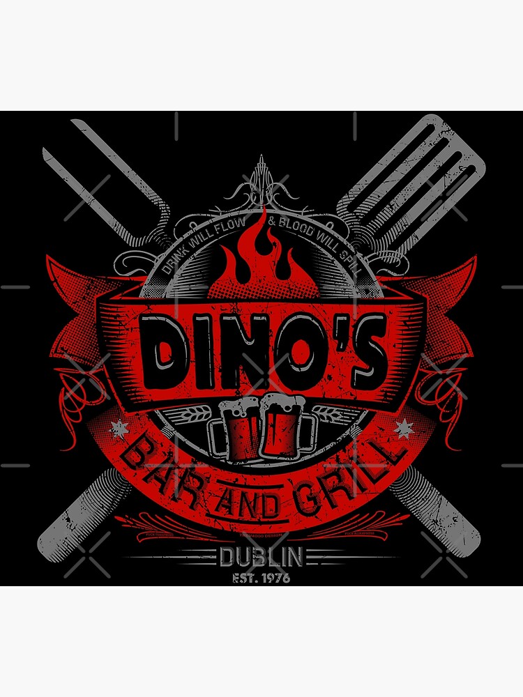 "Dinos Bar and Grill" Poster for Sale by trev4000 | Redbubble
