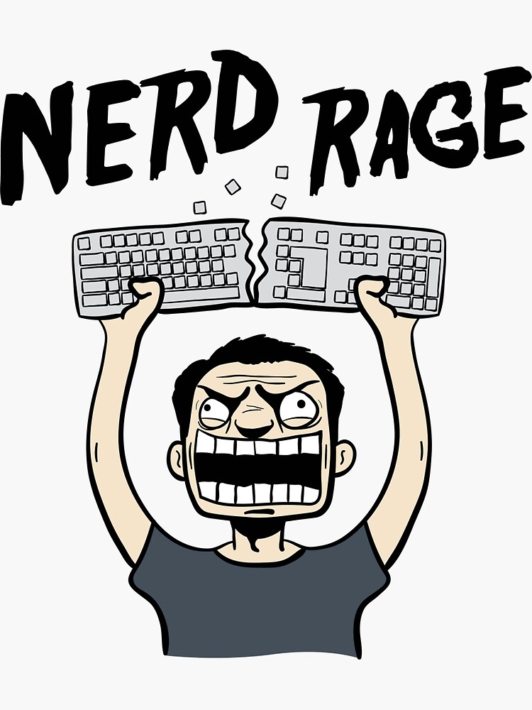 "Nerd Rage" Sticker for Sale by Schotter | Redbubble