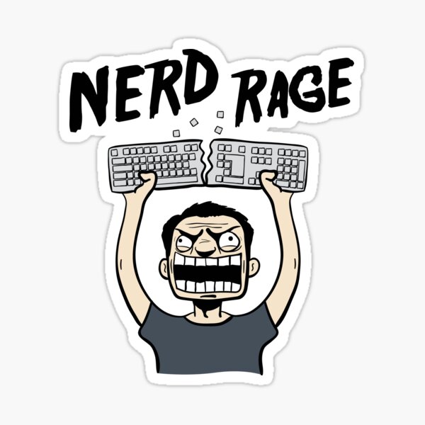 "Nerd Rage" Sticker for Sale by Schotter | Redbubble