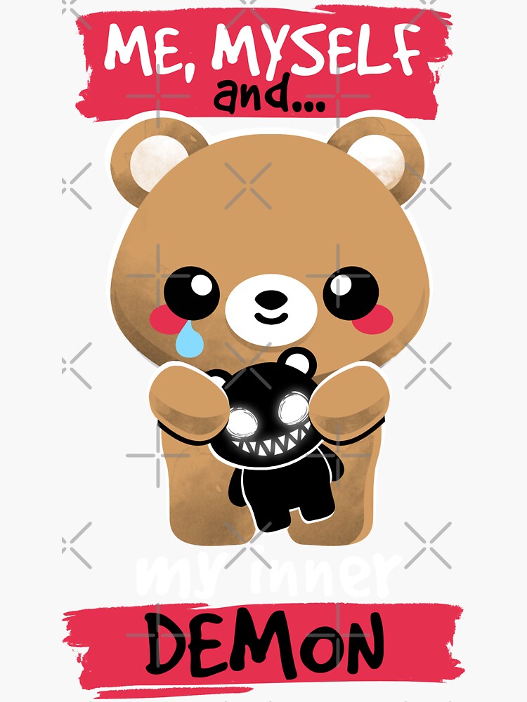 "My inner demon" Sticker for Sale by NemiMakeit | Redbubble