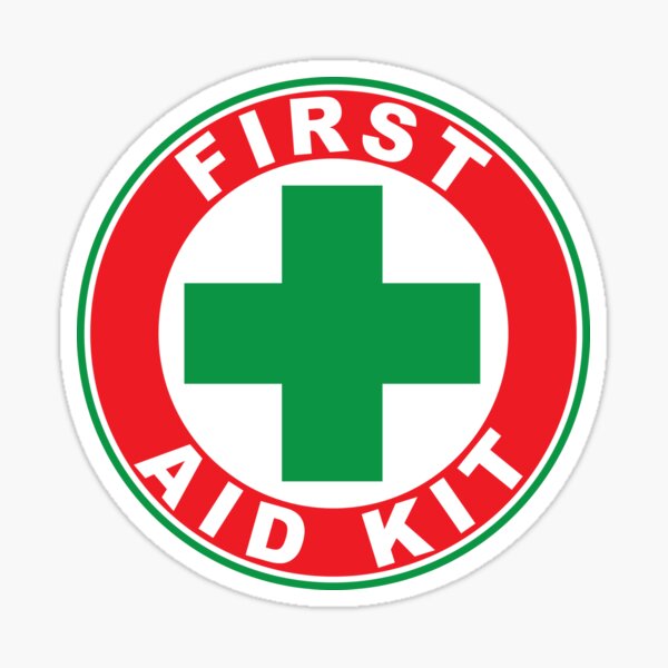 "First Aid Kit" Sticker for Sale by Yorkiedesign | Redbubble