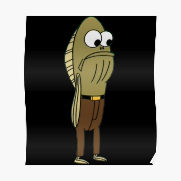 "Fred The Fish Sticker" Poster by lattpag | Redbubble