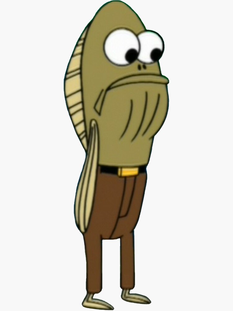 "Fred The Fish Sticker" Sticker for Sale by lattpag | Redbubble