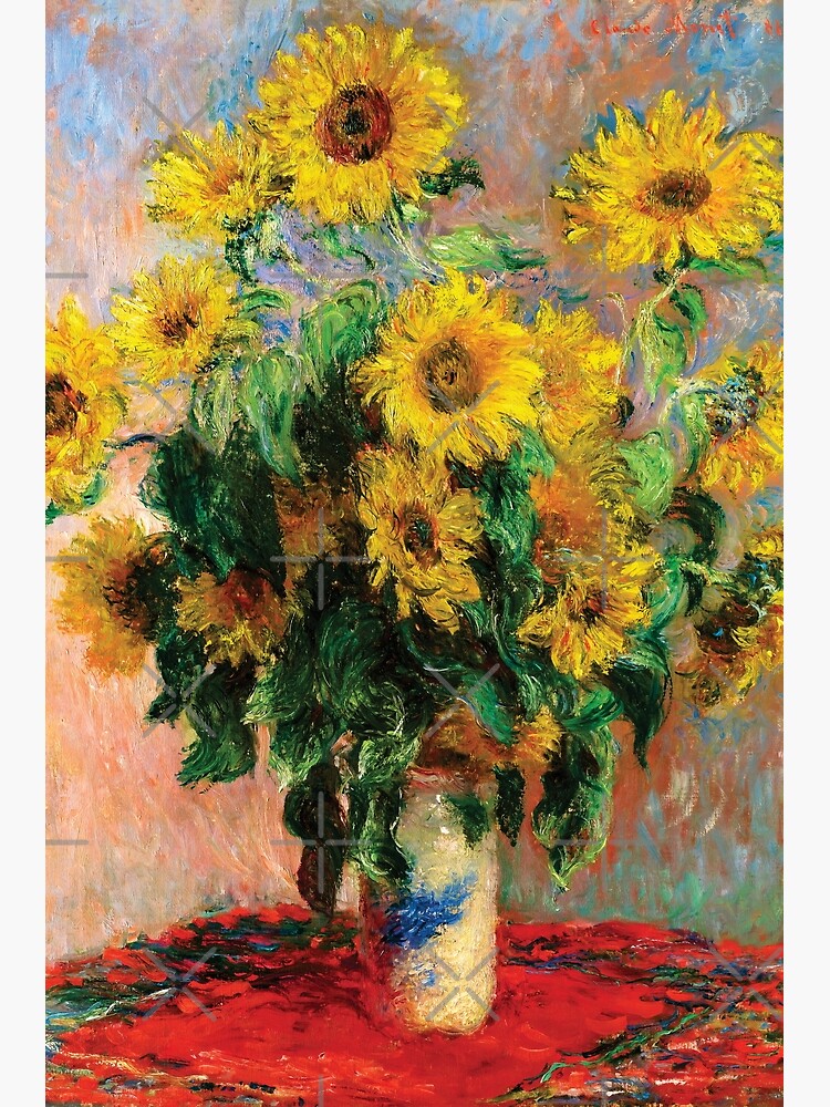 Bouquet of Sunflowers by Claude Monet Premium Matte Vertical Poster ...