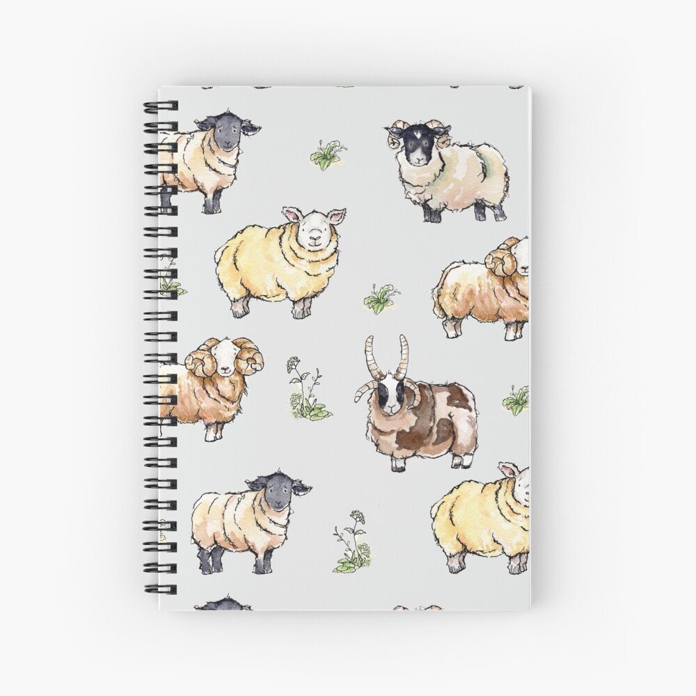 "British Sheep" Spiral Notebook for Sale by AmeliaPlayer | Redbubble