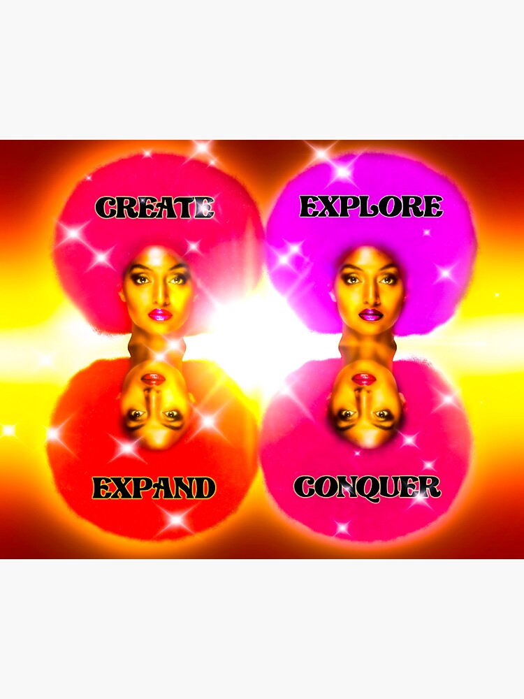 "Create, Explore, Expand, Conquer" Sticker for Sale by kerala81 | Redbubble