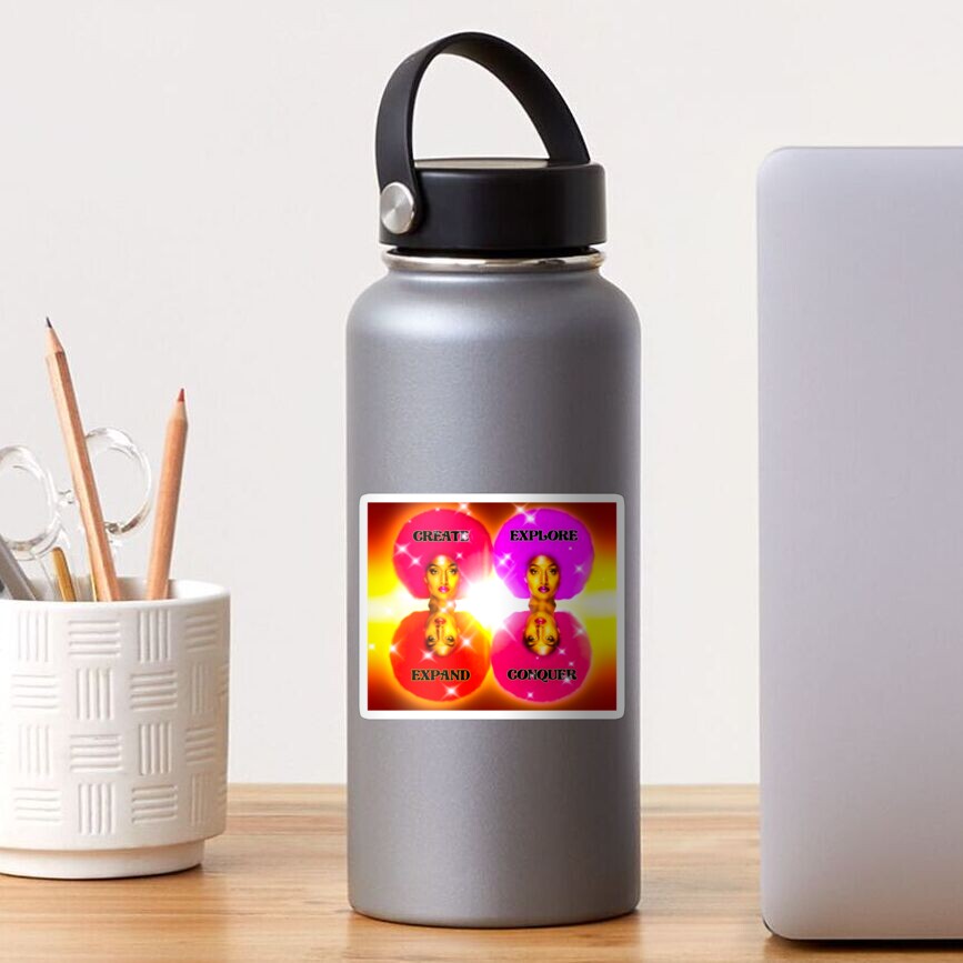 "Create, Explore, Expand, Conquer" Sticker for Sale by kerala81 | Redbubble