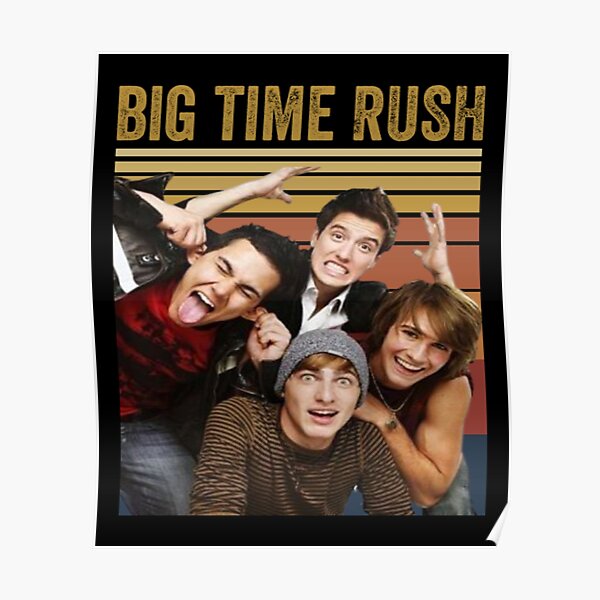 "Retro BTR Big Time Rush Band Music Gift Men Women" Poster for Sale by ...