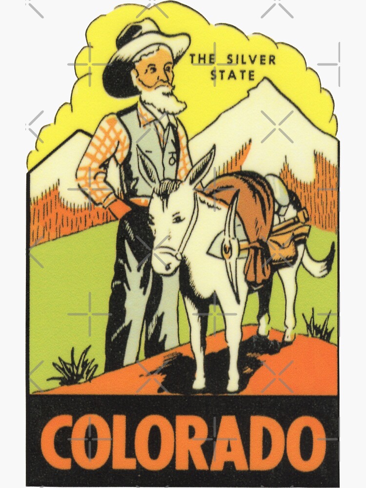 "Colorado CO State Vintage Travel Decal" Sticker by hilda74 | Redbubble
