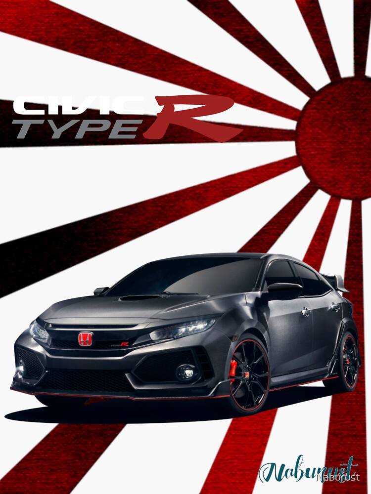 "Civic Type R" Sticker for Sale by Naburust | Redbubble