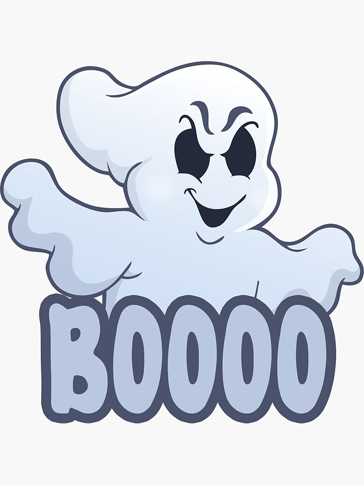 "Boooo" Sticker by Fanluzart | Redbubble