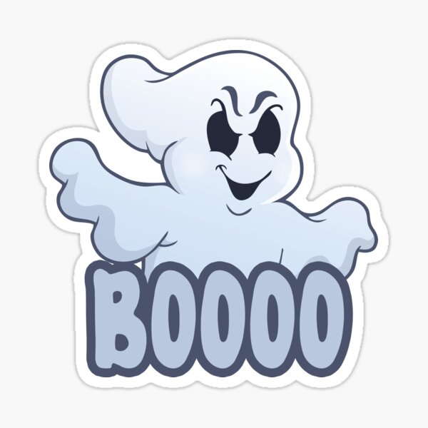 "Boooo" Sticker by Fanluzart | Redbubble