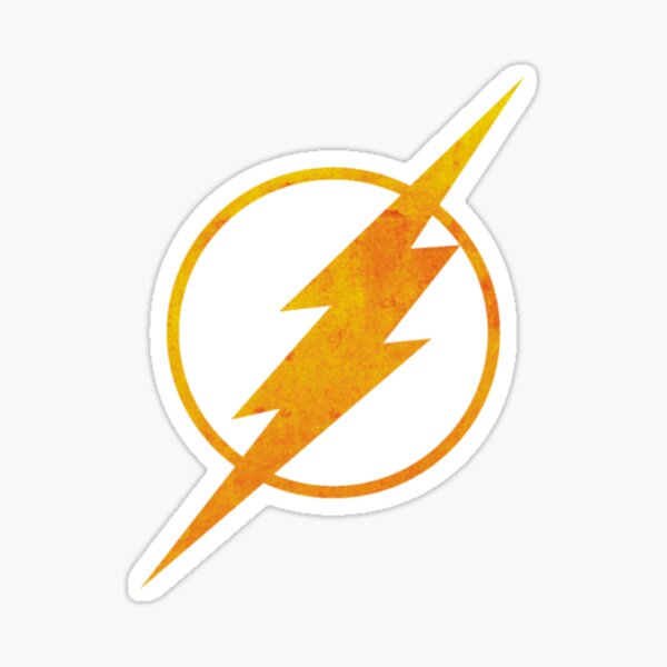 "Flash Logo Gold" Sticker for Sale by Justicegift | Redbubble