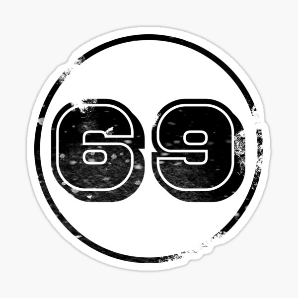 "Vintage Classic Retro 69 Car Racing Number" Sticker for Sale by ...