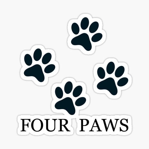"Four Paws" Sticker for Sale by caetano53 | Redbubble