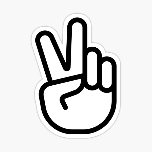 "Peace, victory sign" Sticker for Sale by MariadeDesings | Redbubble