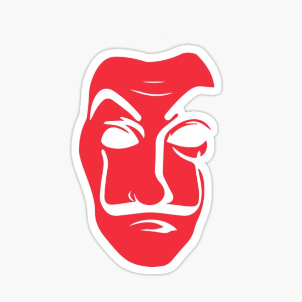 "Money Heist Dali Mask" Sticker for Sale by RhyGraham | Redbubble