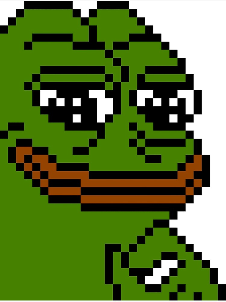 Lámina metálica «Smug 8Bit Pepe» de acepilotnihilo | Redbubble