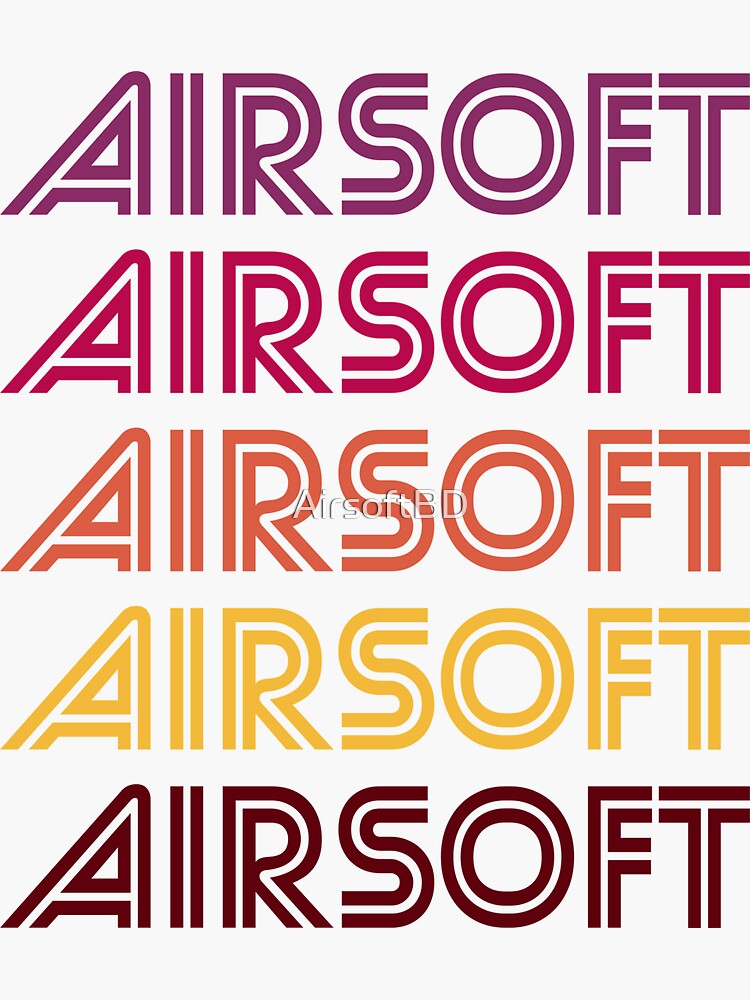 "Retro Airsoft gradient Loadout Design" Sticker for Sale by AirsoftBD ...