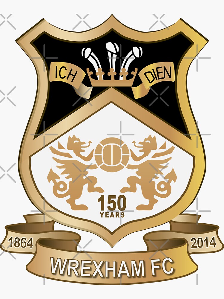 "Wrexham AFC 150th Anniversary Logo" Sticker for Sale by bendavies505 ...