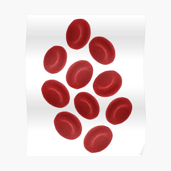 "Smiley Red Blood Cells Pack" Poster for Sale by Graphic-hunt | Redbubble
