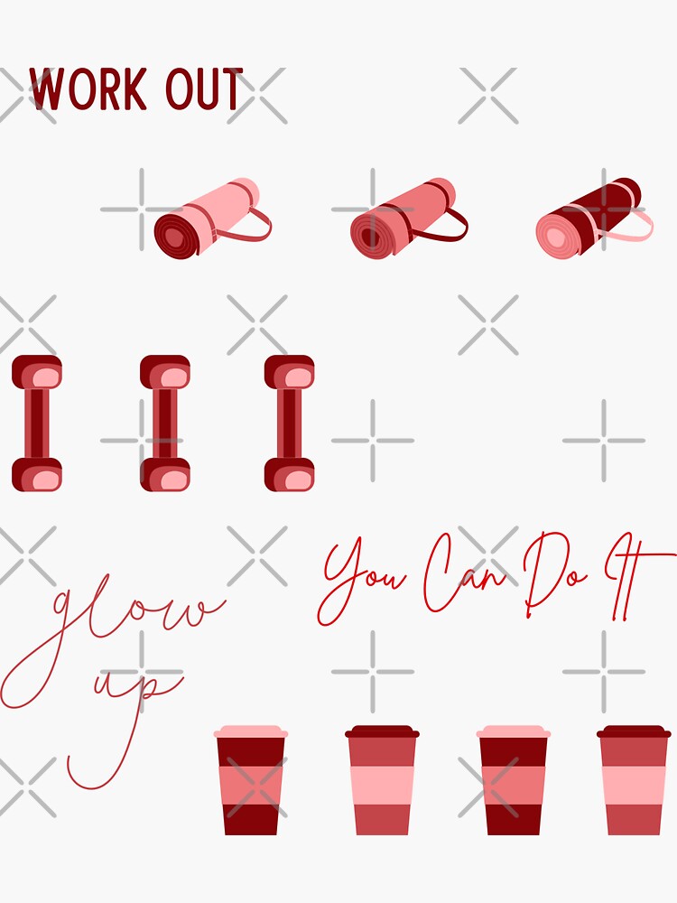 "Sticker sheet Sport, Work Out, Weight Lifting, Yoga" Sticker for Sale ...