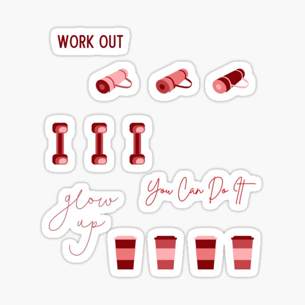 "Sticker sheet Sport, Work Out, Weight Lifting, Yoga" Sticker for Sale ...