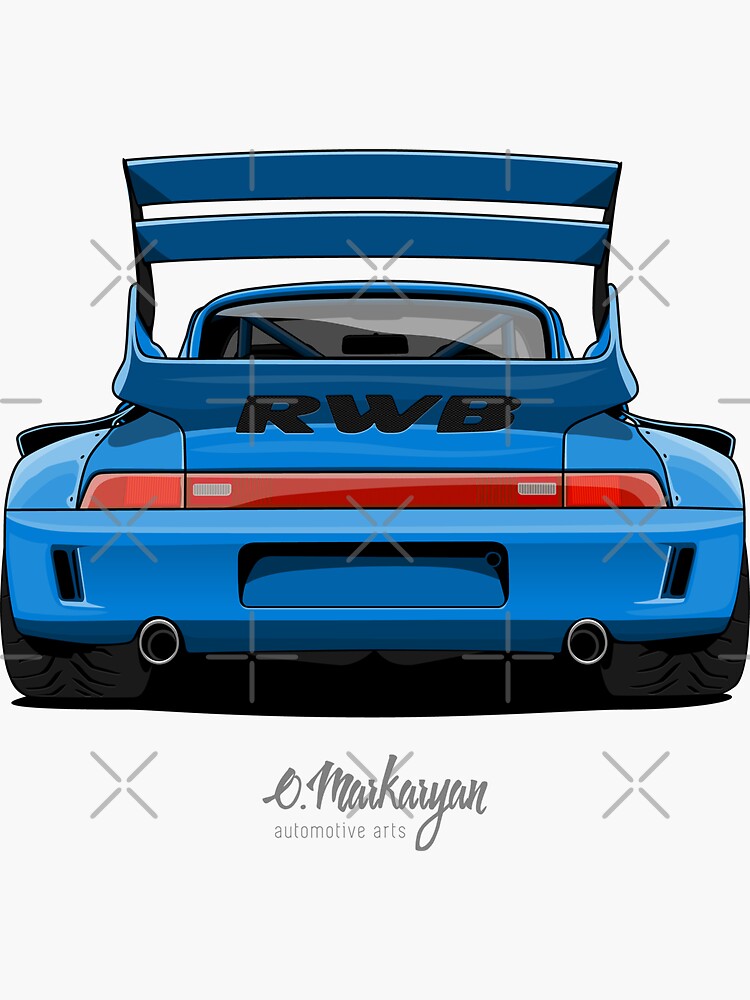 "RWB 911 (blue)" Sticker for Sale by OlegMarkaryan | Redbubble