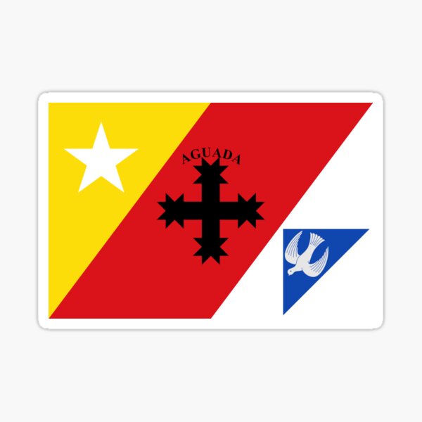 "Flag of Aguada, Puerto Rico" Sticker for Sale by Shav | Redbubble