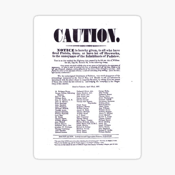 "Historic Padstow Obby Oss Poster" Sticker for Sale by PadstowObbyOss ...