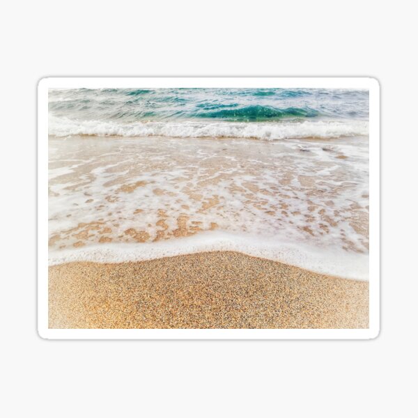 "Ocean Wave White Sea Foam Pale Beach Sand" Sticker for Sale by ...