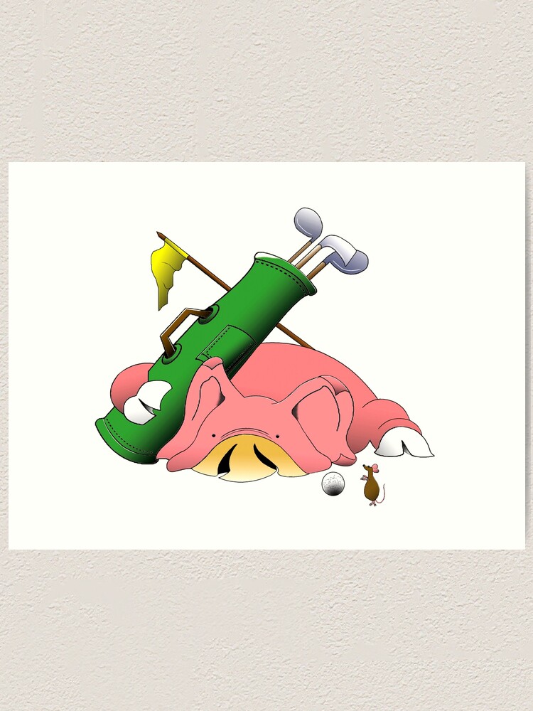 "Pig playing golf" Art Print by Royisaacs | Redbubble