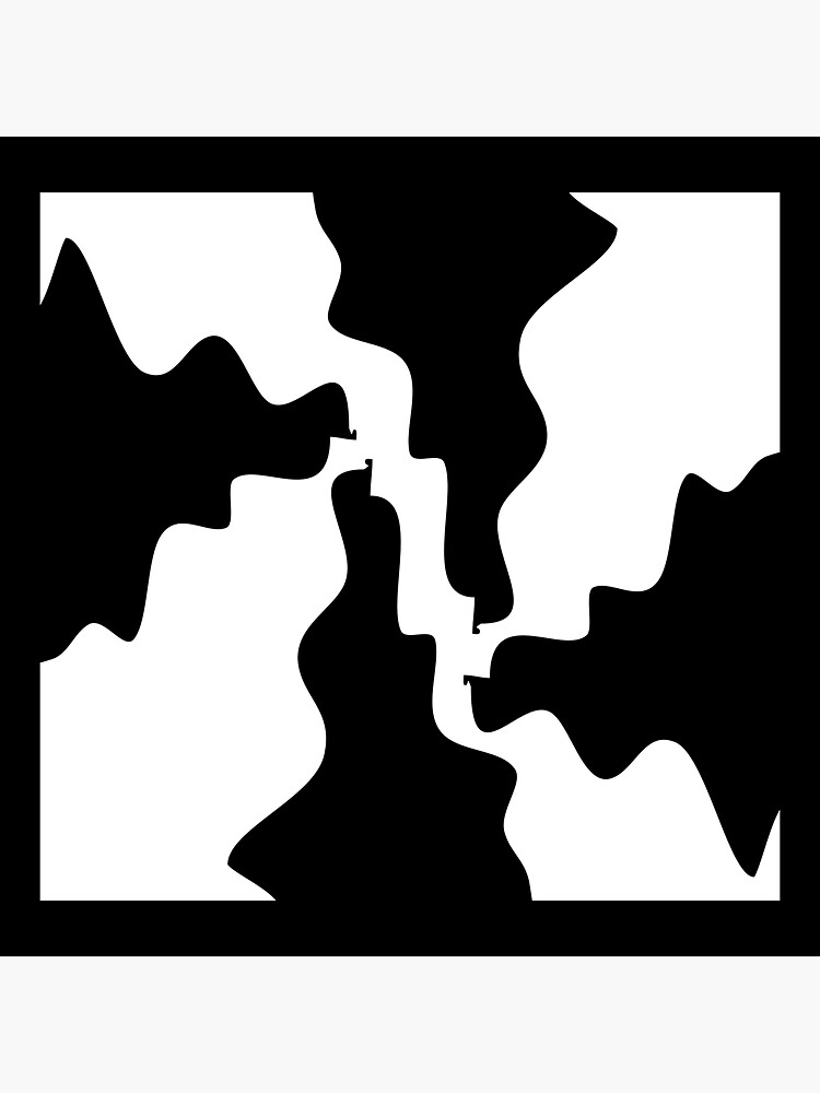 "Black And White Monochromatic Frustrated Cow Skin Markings Puzzle ...