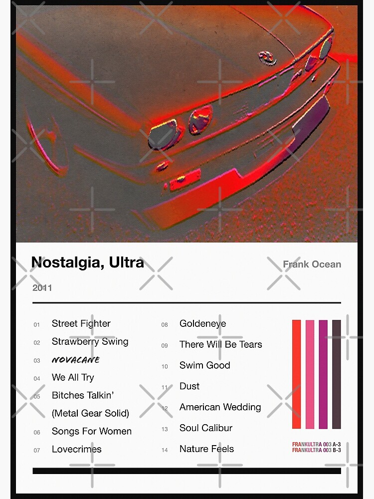 "Nostalgia, Ultra Tracklist" Poster by FANTANAMOBAY | Redbubble