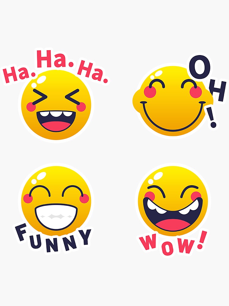 "Funny Emoji" Sticker for Sale by Zizoudidou | Redbubble