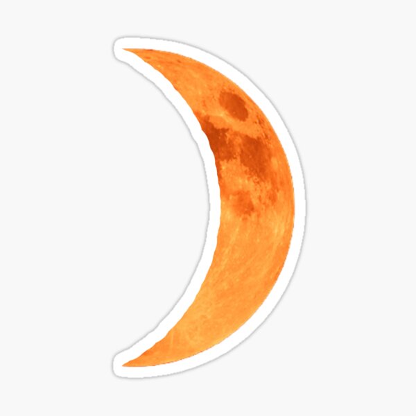 "Orange moon" Sticker for Sale by Nyx-Chaos | Redbubble